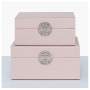 Rose Pink & Silver Boxes | No5a Interiors